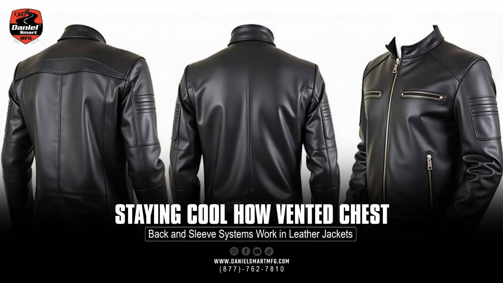 Vented Leather Jackets: Chest, Back and Sleeve Cooling