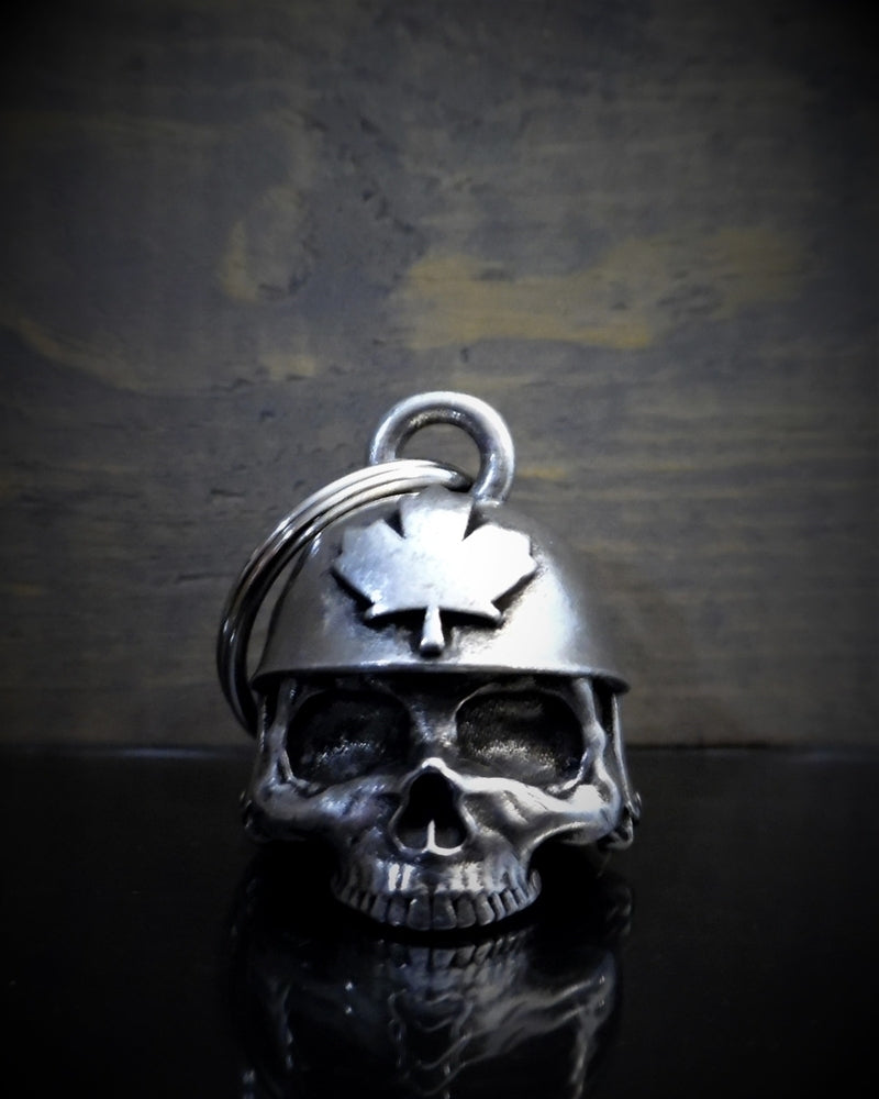 Canadian Helmet Skull Bell - Lead-Free Pewter with Gift Bag