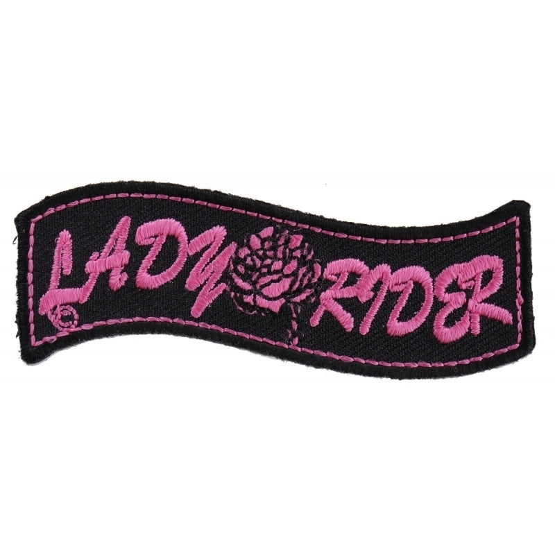 Lady Rider Biker Jacket Patch – Rose Embroidery